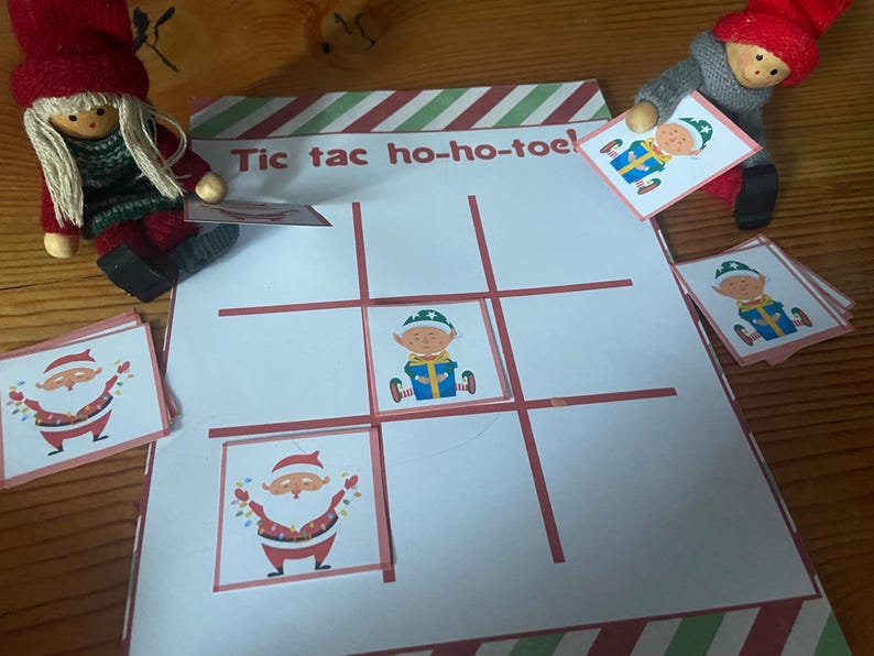 Christmas Tic Tac Toe Instant Download (party Game, Fun Holiday ...