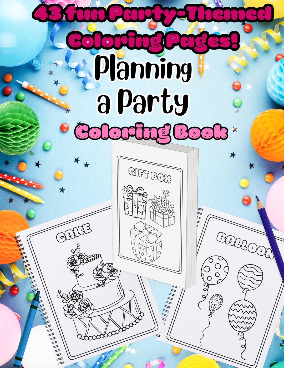 Planning a Party COLORING Book - Etsy