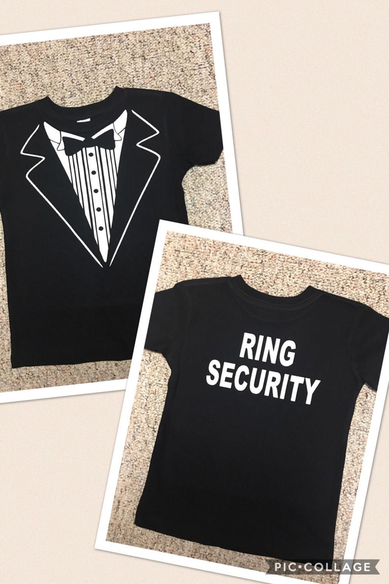 Ring Security Shirt Ring Bearer T-shirt Tuxedo Shirt - Etsy