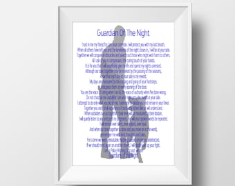 K9 Officer Gift Guardian Of The Night Poem Law Enforcement | Etsy