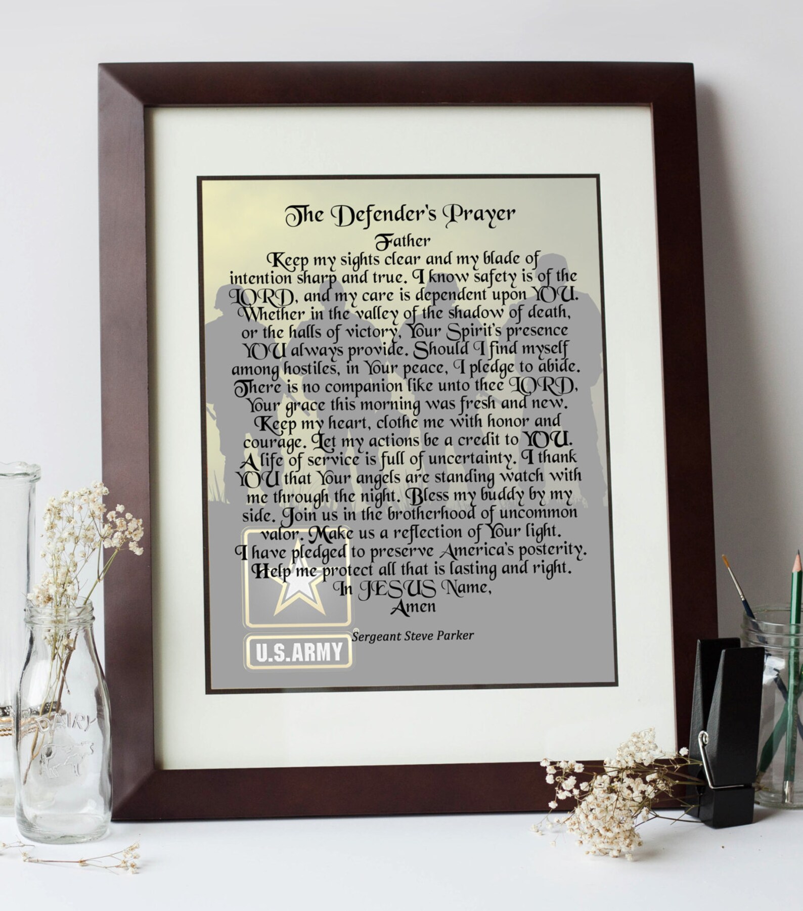 Military Gift Army Gift Personalized Print Army Poster - Etsy