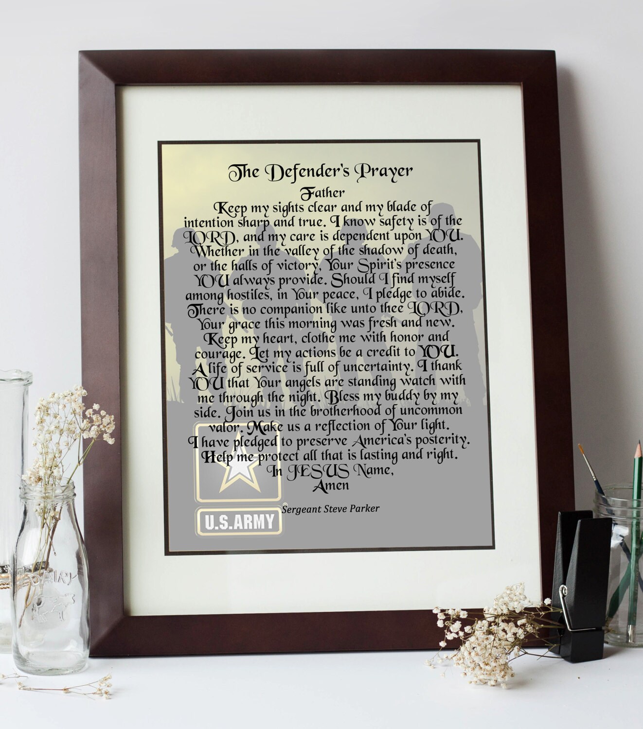 Military Gift Army Gift Personalized Print Army Poster - Etsy