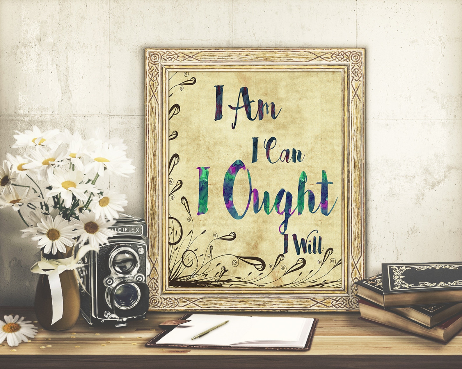 I Am I Can I Ought I Will, Charlotte Mason Quote, Homeschool Wall Decor ...