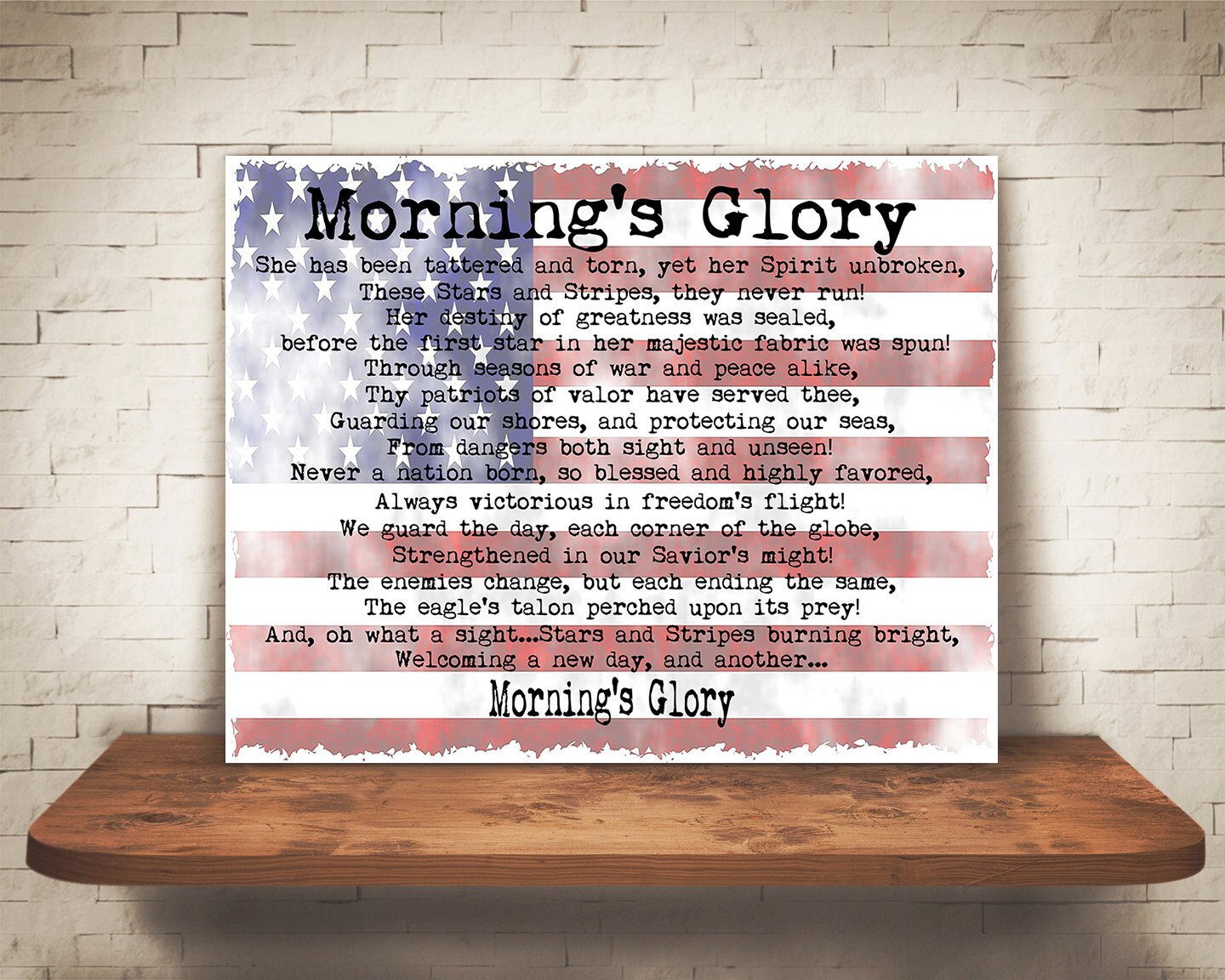 Old Glory Wall Art, American Flag Art Print, USA Wall Prints, Poetry ...