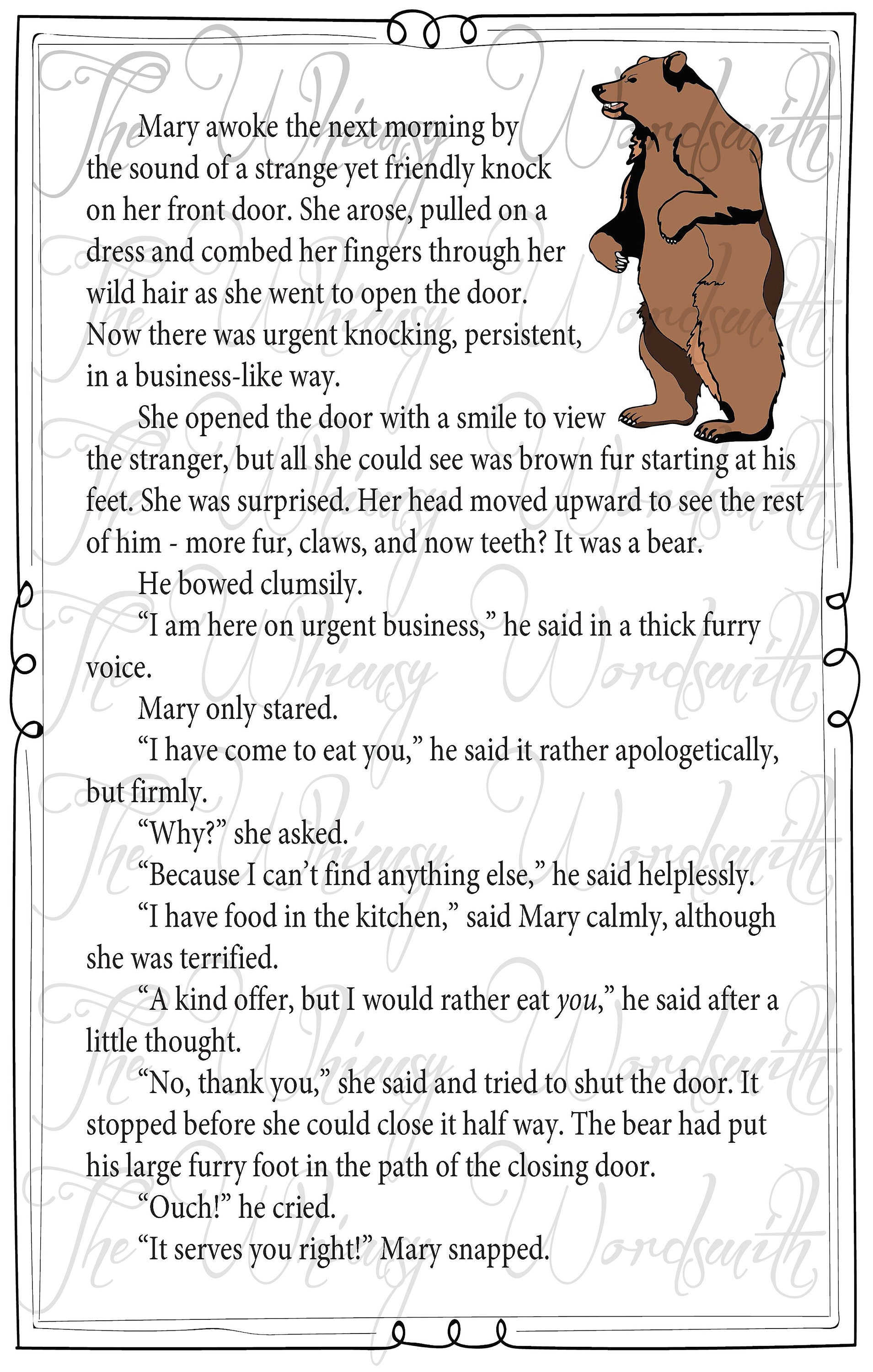 Bear Story Starter, Writing Prompts, Kids Writing Activity Worksheets ...