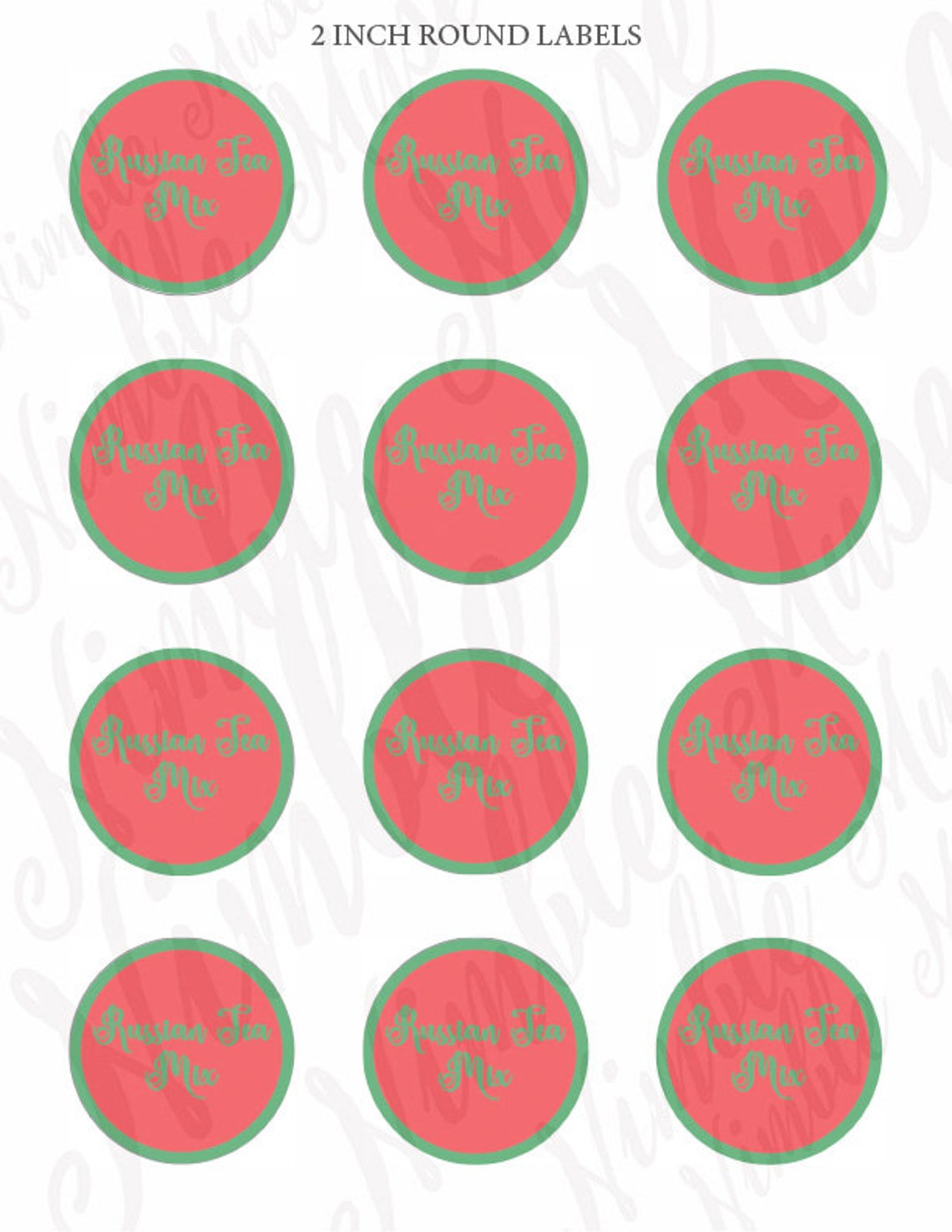 Russian Tea Mix Gift Kit, Christmas Gift in A Jar Recipe, DIY Gift in A ...