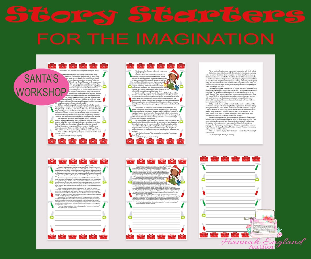Kids Christmas Printables, Santa's Workshop Story Starter, Fun Kids ...