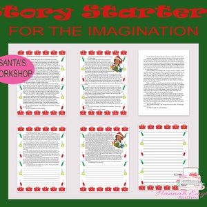 Kids Christmas Printables, Santa's Workshop Story Starter, Fun Kids ...