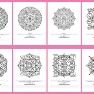 Printable Mandalas and Psalms Journaling Coloring Book, 60 Adult ...