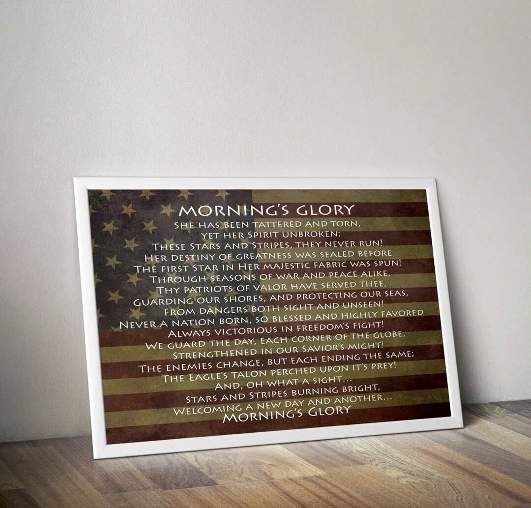 American Flag Patriotic Wall Decor, Patriotic Poem, Patriotic Wall Art ...