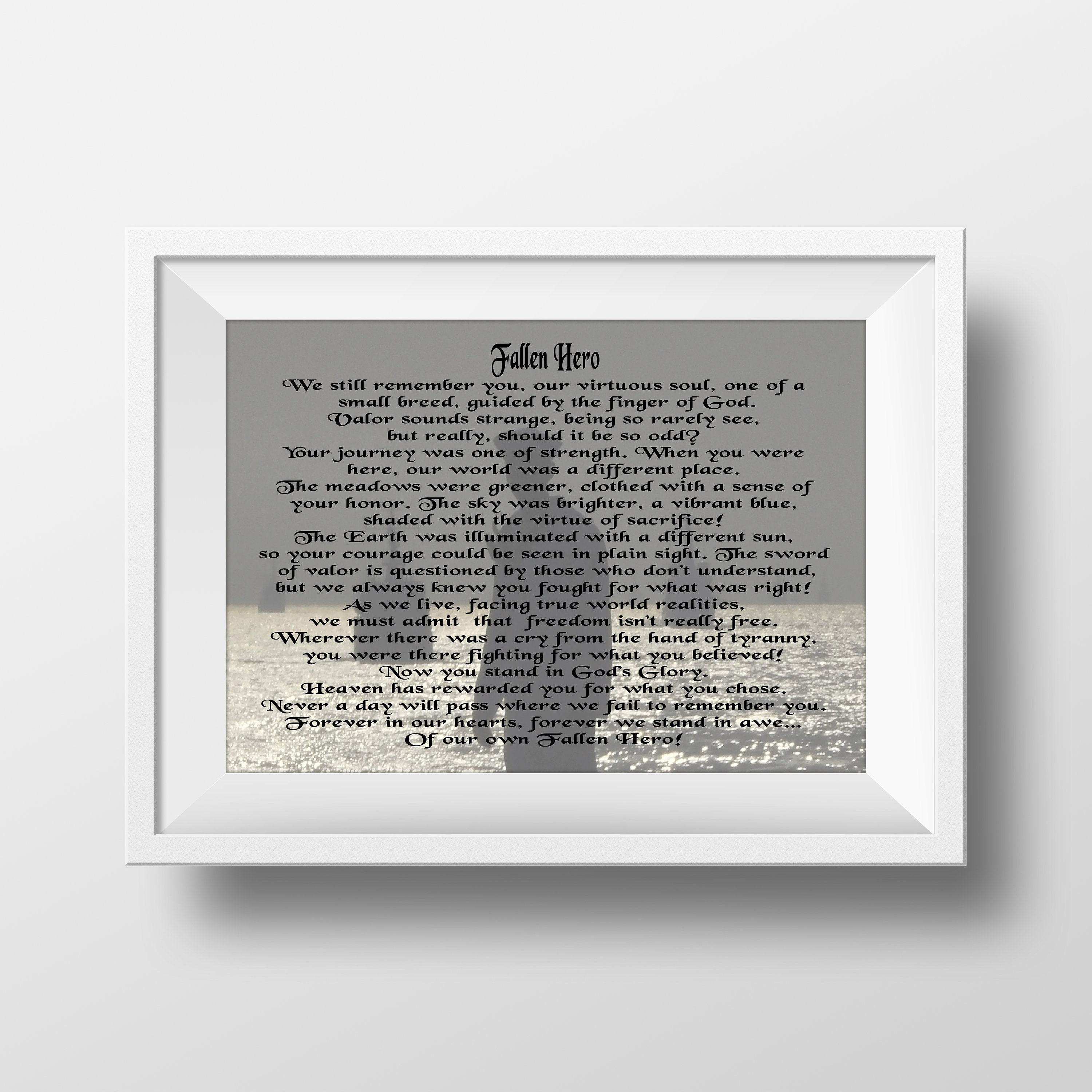 Memorial Day Art Printable Bundle, Bereavement Poem Print, Fallen ...