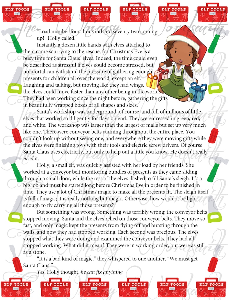 Kids Christmas Printables, Santa's Workshop Story Starter, Fun Kids ...