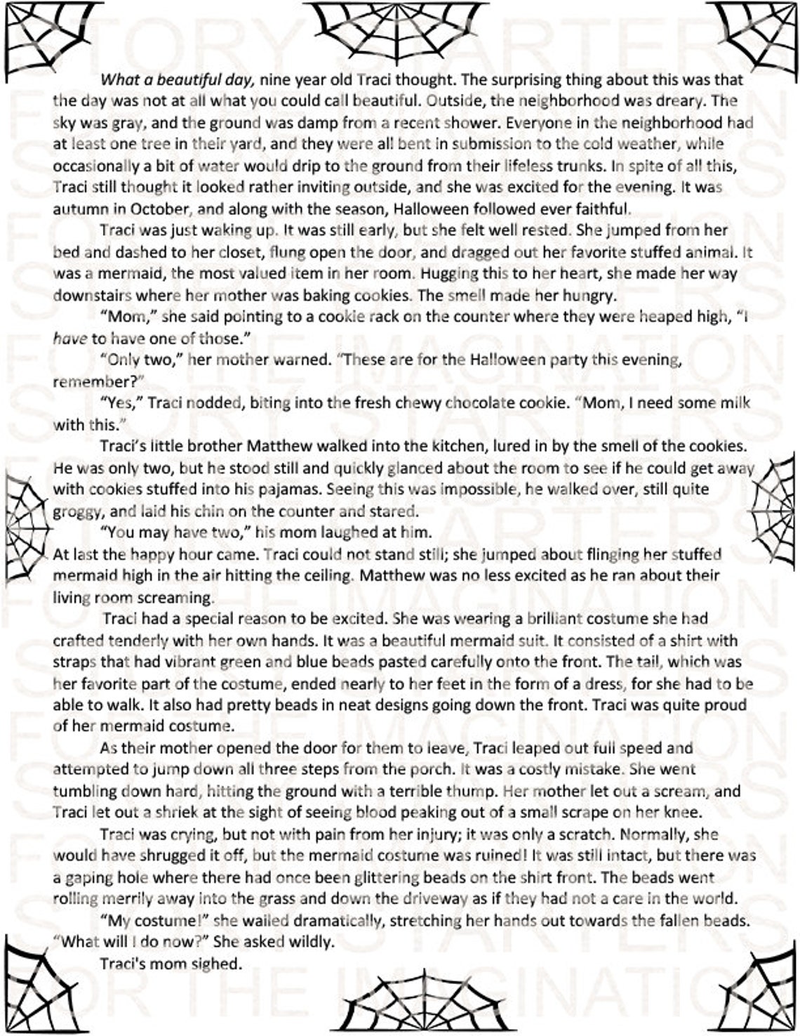 Halloween Story Starter, Writing Prompt, Kids Halloween Writing ...