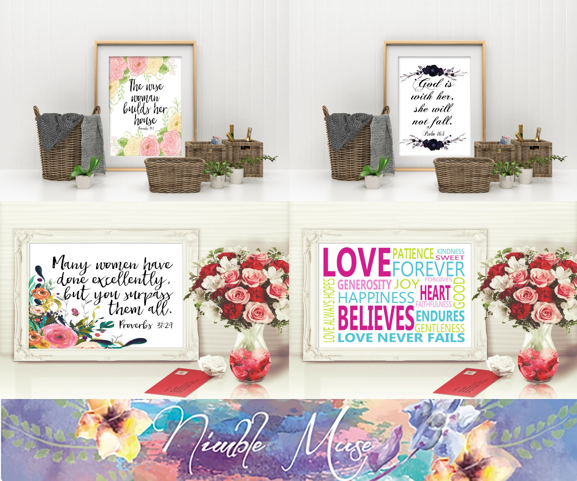 Mother's Day Printables Bundle, Scripture Prints, Mothers Day Print ...