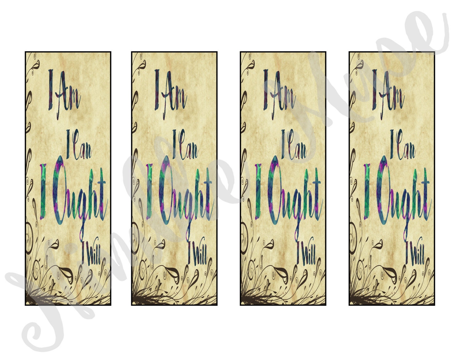I Am I Can I Ought I Will, Printable Bookmark, Download Bookmark ...