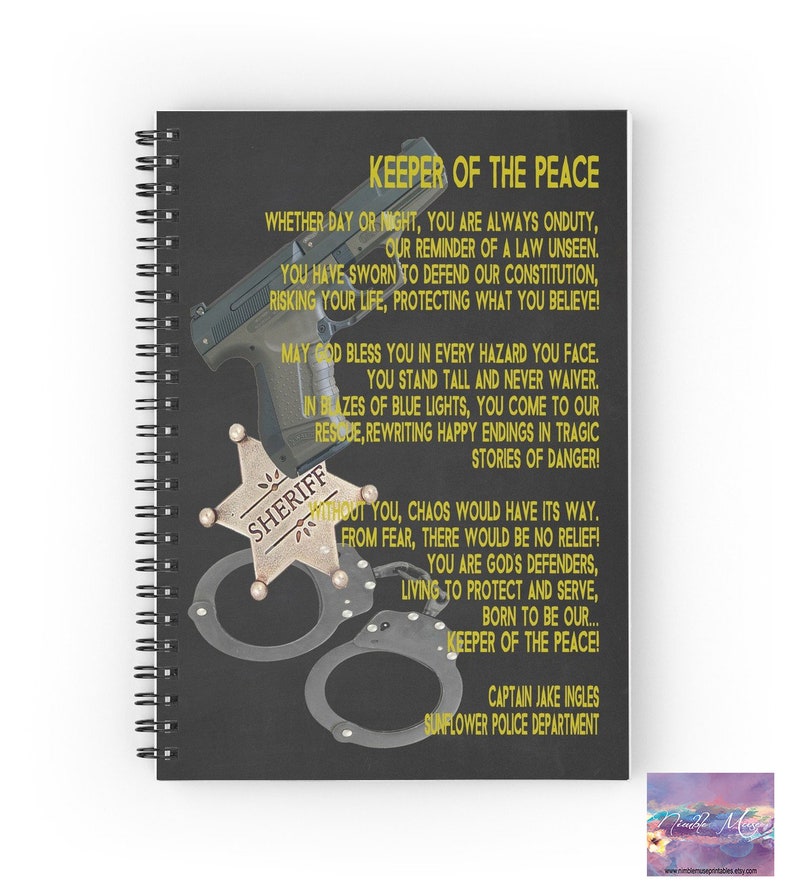 Personalized Sheriff Journal, Sheriff Gift, Sheriff Notebook Journal ...