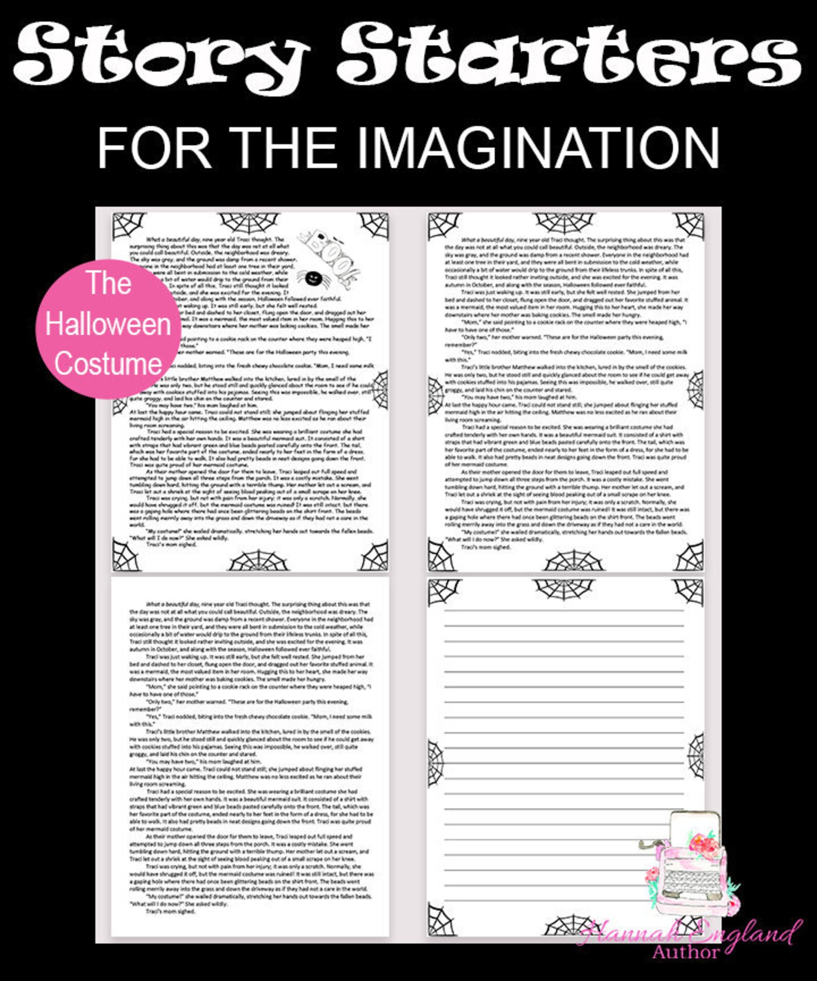 Halloween Story Starter, Writing Prompt, Kids Halloween Writing ...