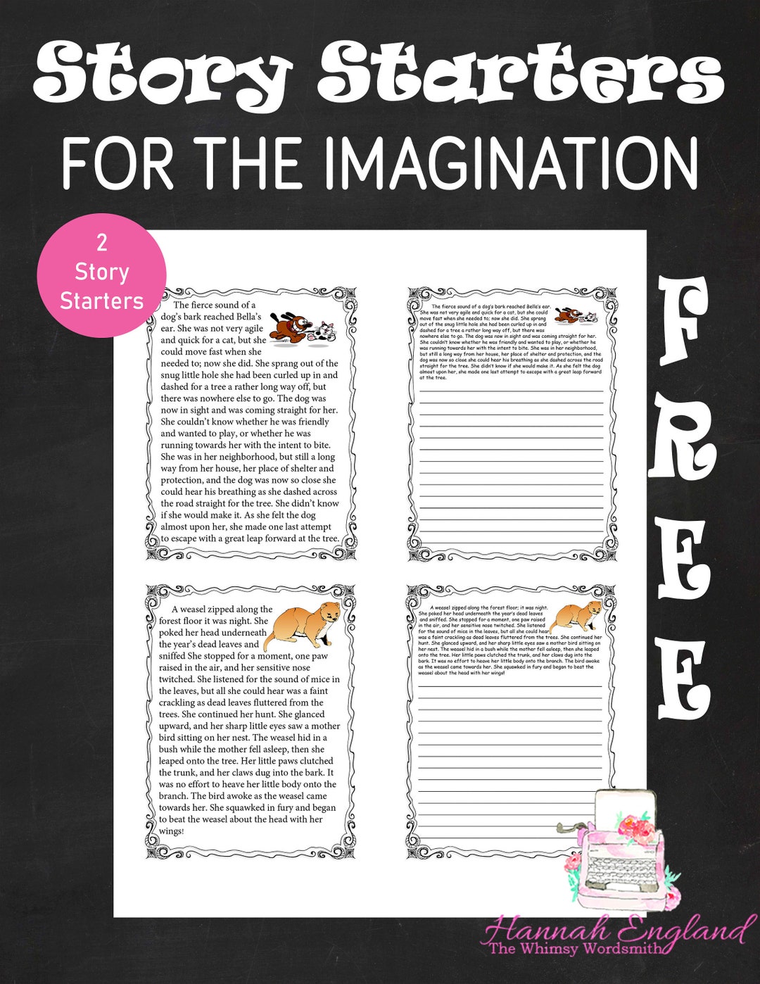STORY STARTER FREEBIE, Free Writing Prompts, Kids Writing Activity ...