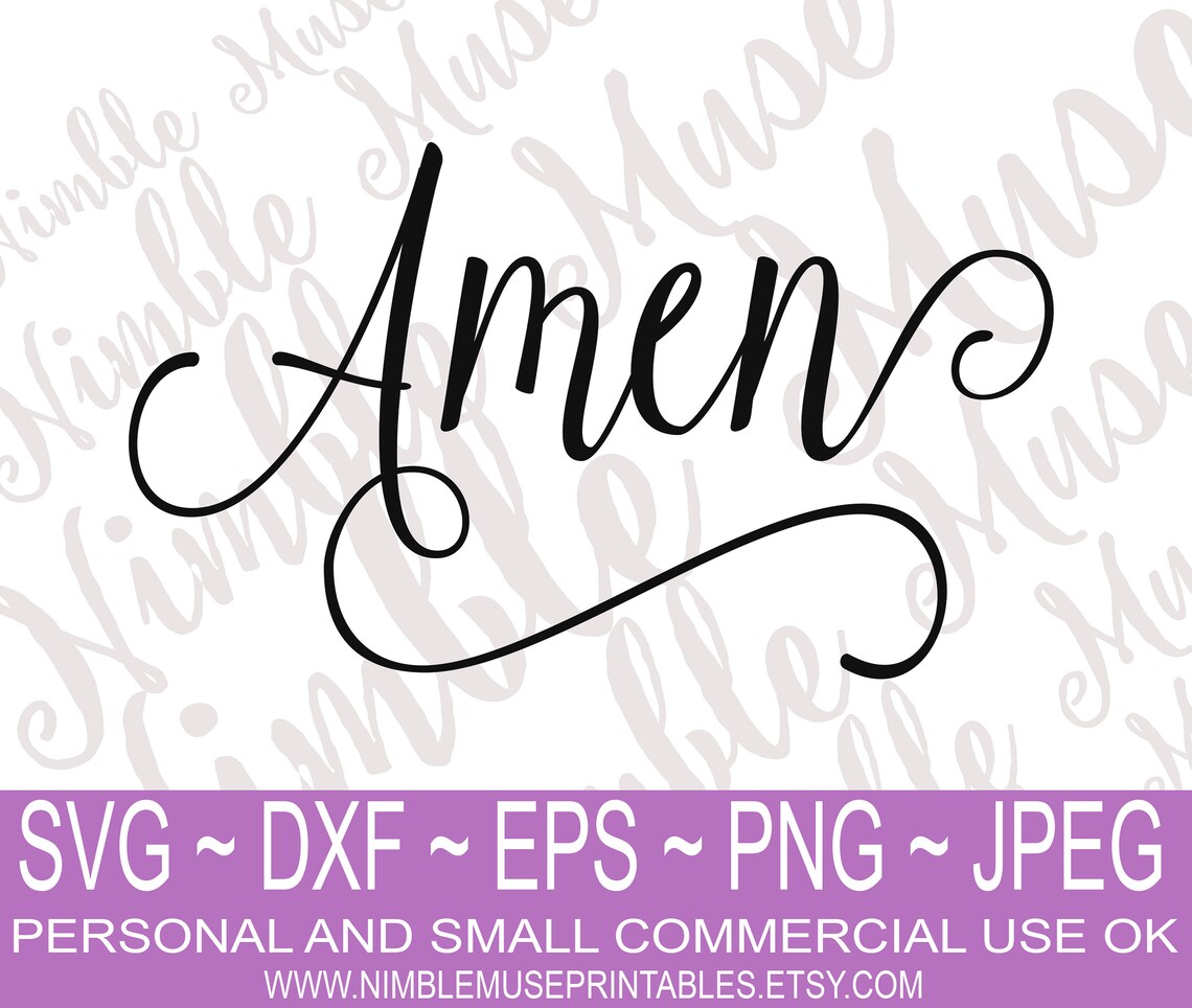 Amen SVG Christian Svg Files for Cricut Files For | Etsy