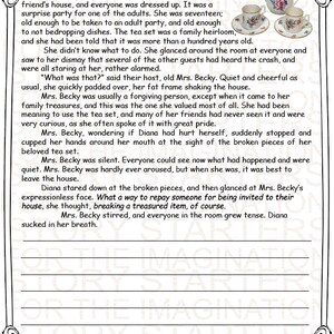 Kids Printable Tea Set Story Starter Writing Prompt Kids | Etsy