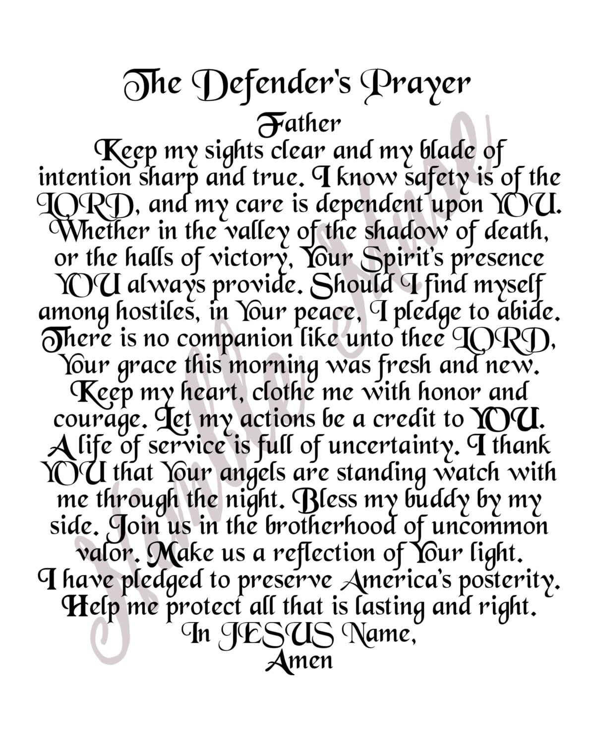 Printable Navy Gift, Defender's Prayer Art Print, Memorial Day, Veteran ...