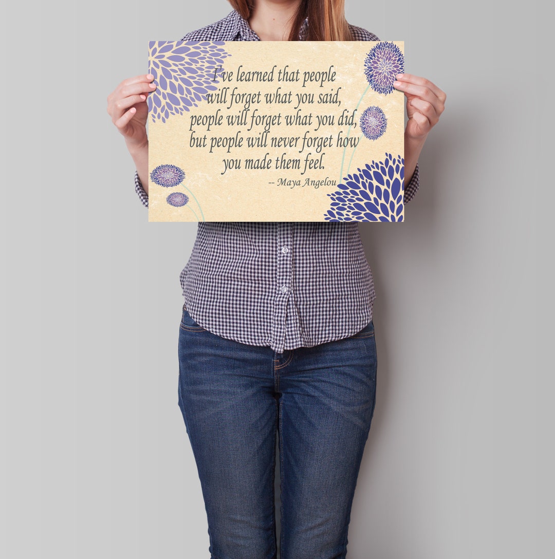 Bundle of 4 Maya Angelou Quote Prints, Maya Angelou Art Prints, African ...