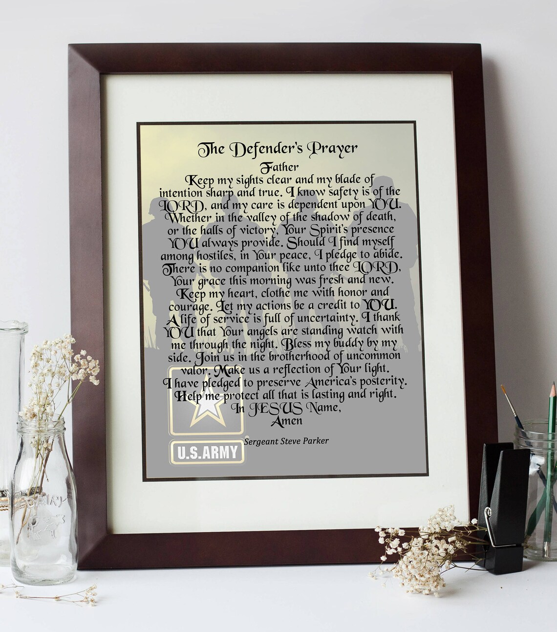 Army Gift, Personalized Military Gift, Personalized Army Print, Army ...