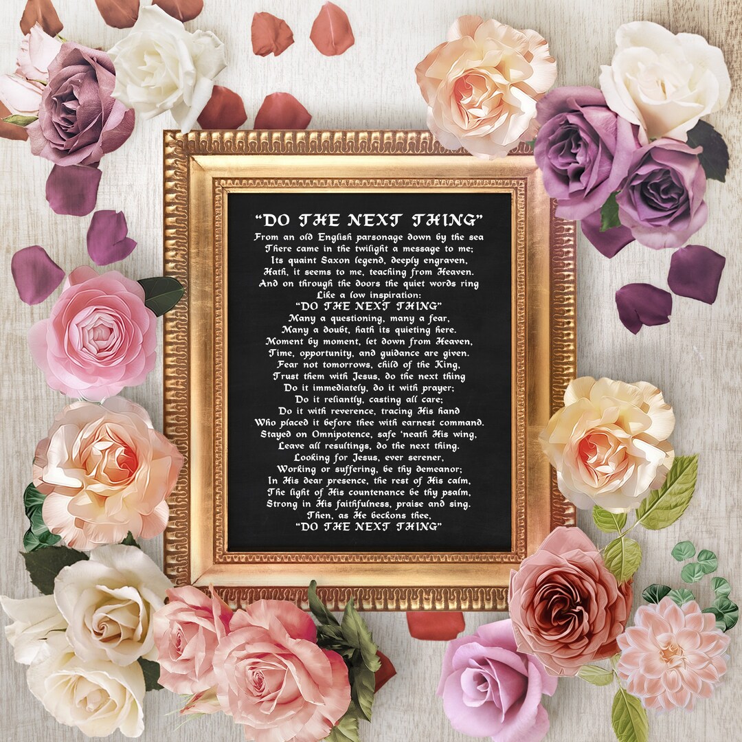 Do the Next Thing Faux Chalk Christian Poem Print, Proverbs 31 Woman ...