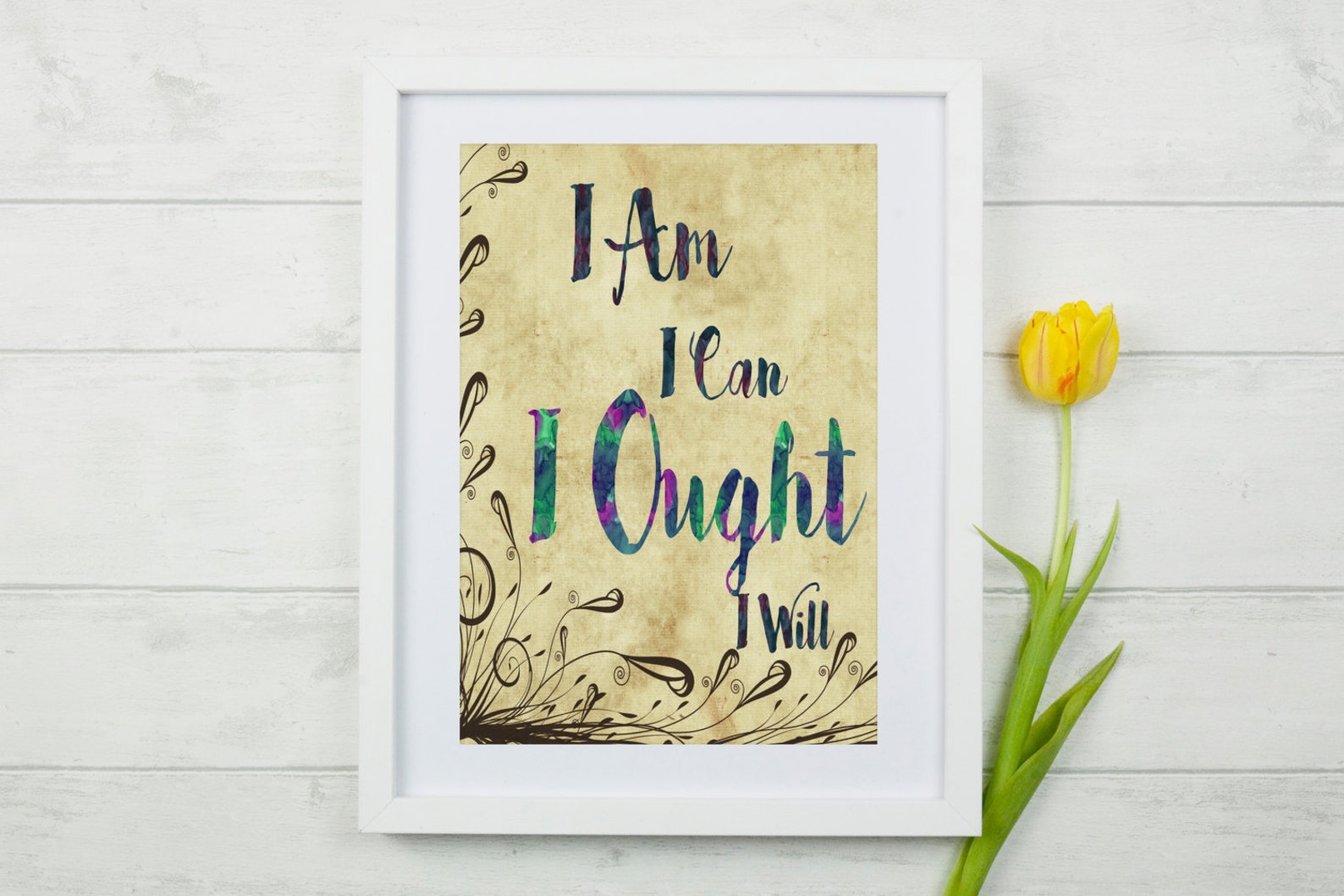 I Am I Can I Ought I Will, Charlotte Mason Quote, Homeschool Wall Decor ...
