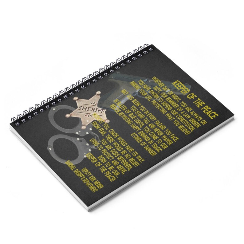 Personalized Sheriff Journal, Sheriff Gift, Sheriff Notebook Journal ...