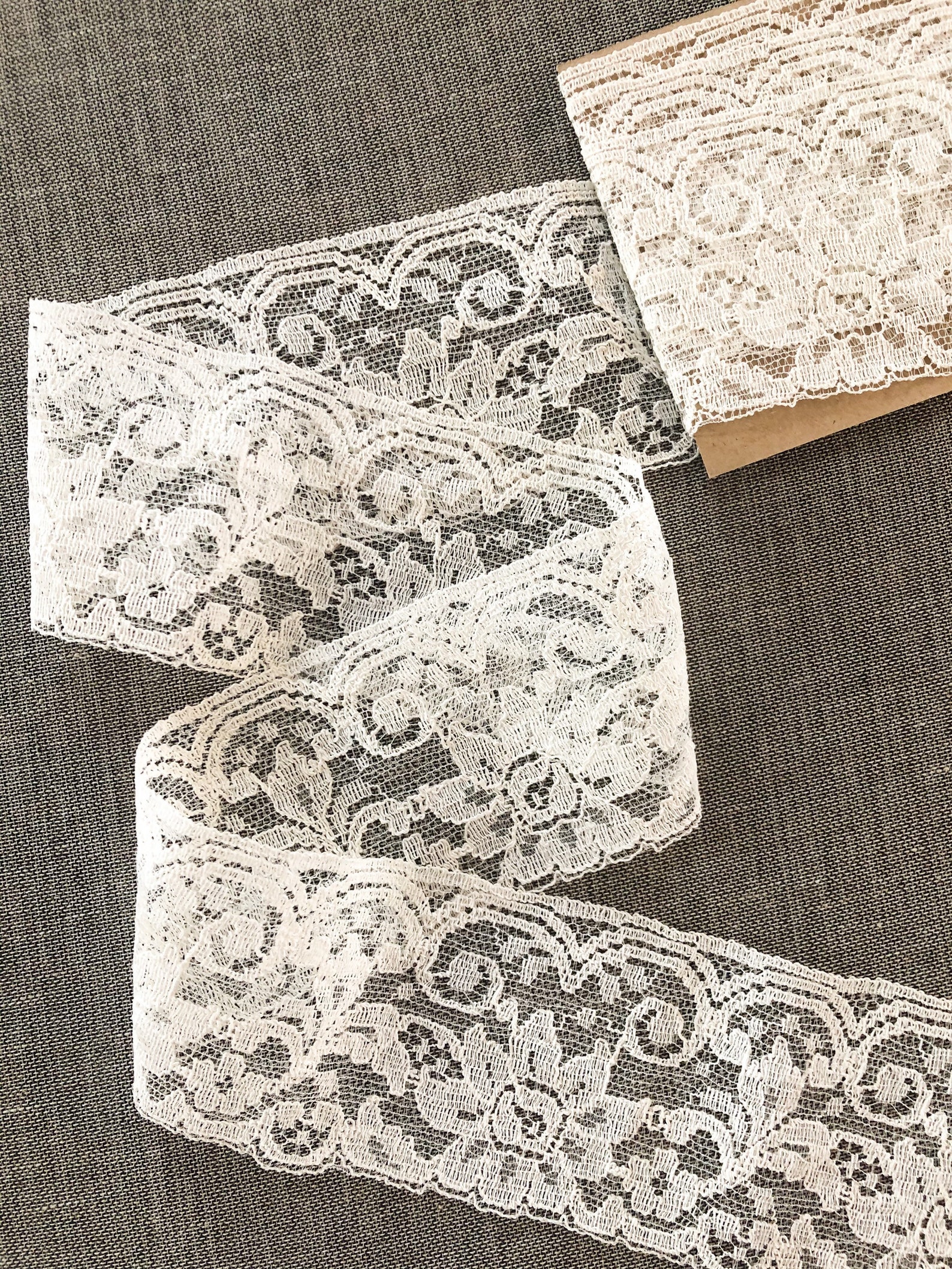 Vintage Lace Trim Fine White Floral Net Lace 2.75 Wide - Etsy