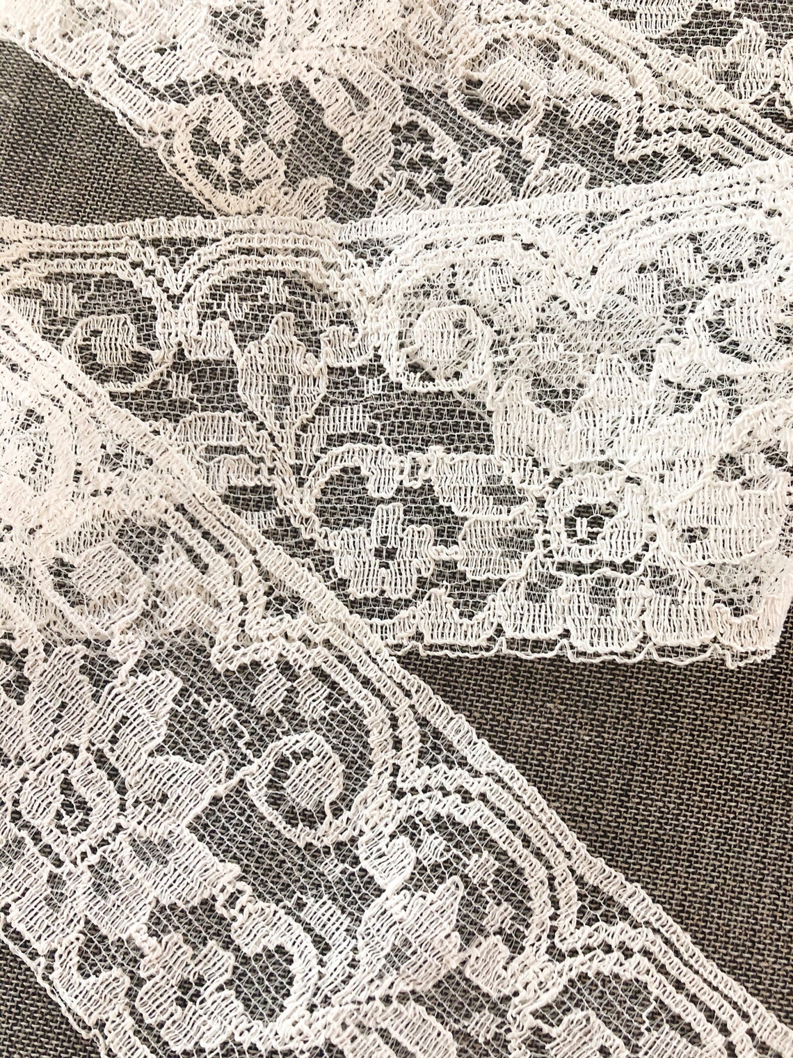 Vintage lace trim fine white floral net lace 2.75 wide | Etsy
