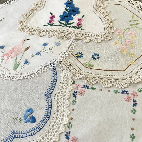 Embroidered Doilies - Etsy