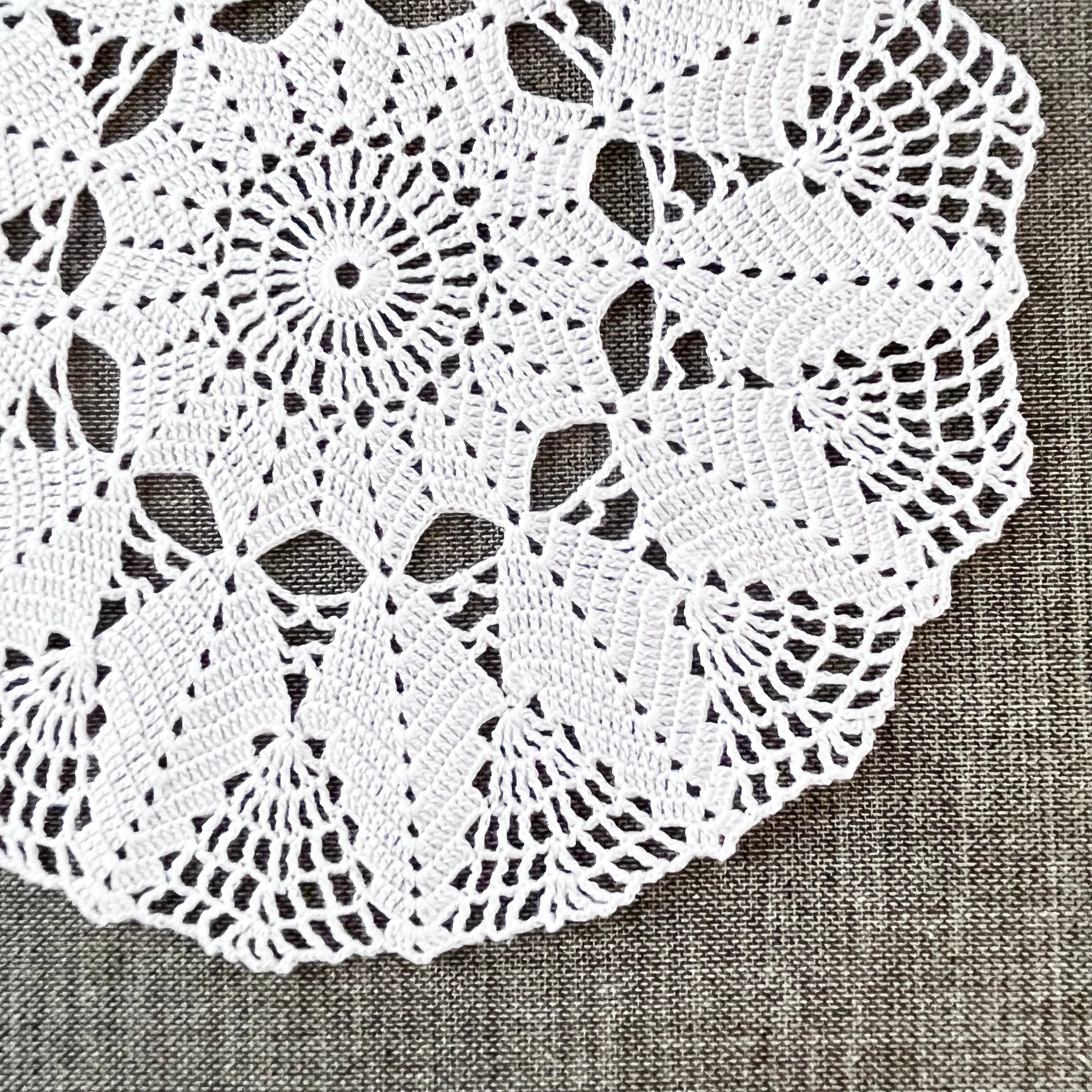 Vintage Crochet Doily Star Pattern White Lace Doily - Etsy