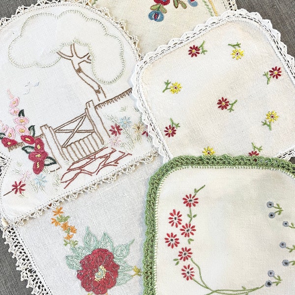 Embroidered Doily - Etsy