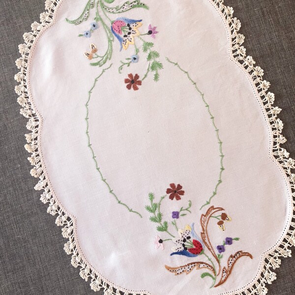 Embroidered Doily - Etsy