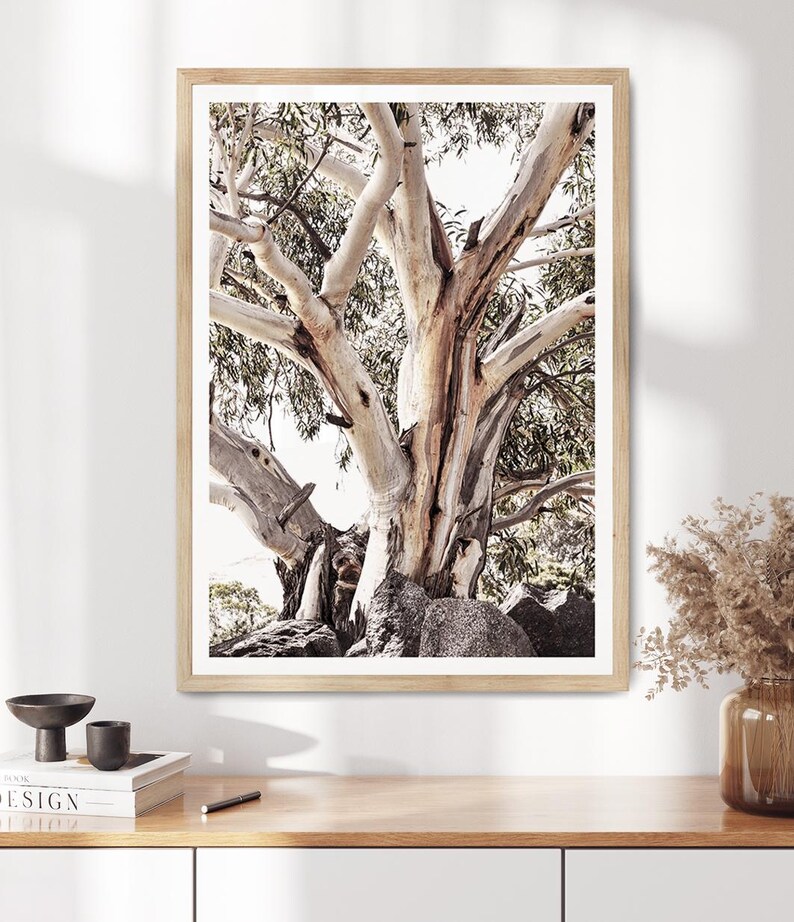 Gum Tree Print | Australian Landscape Art Poster | Aussie Native Bush ...
