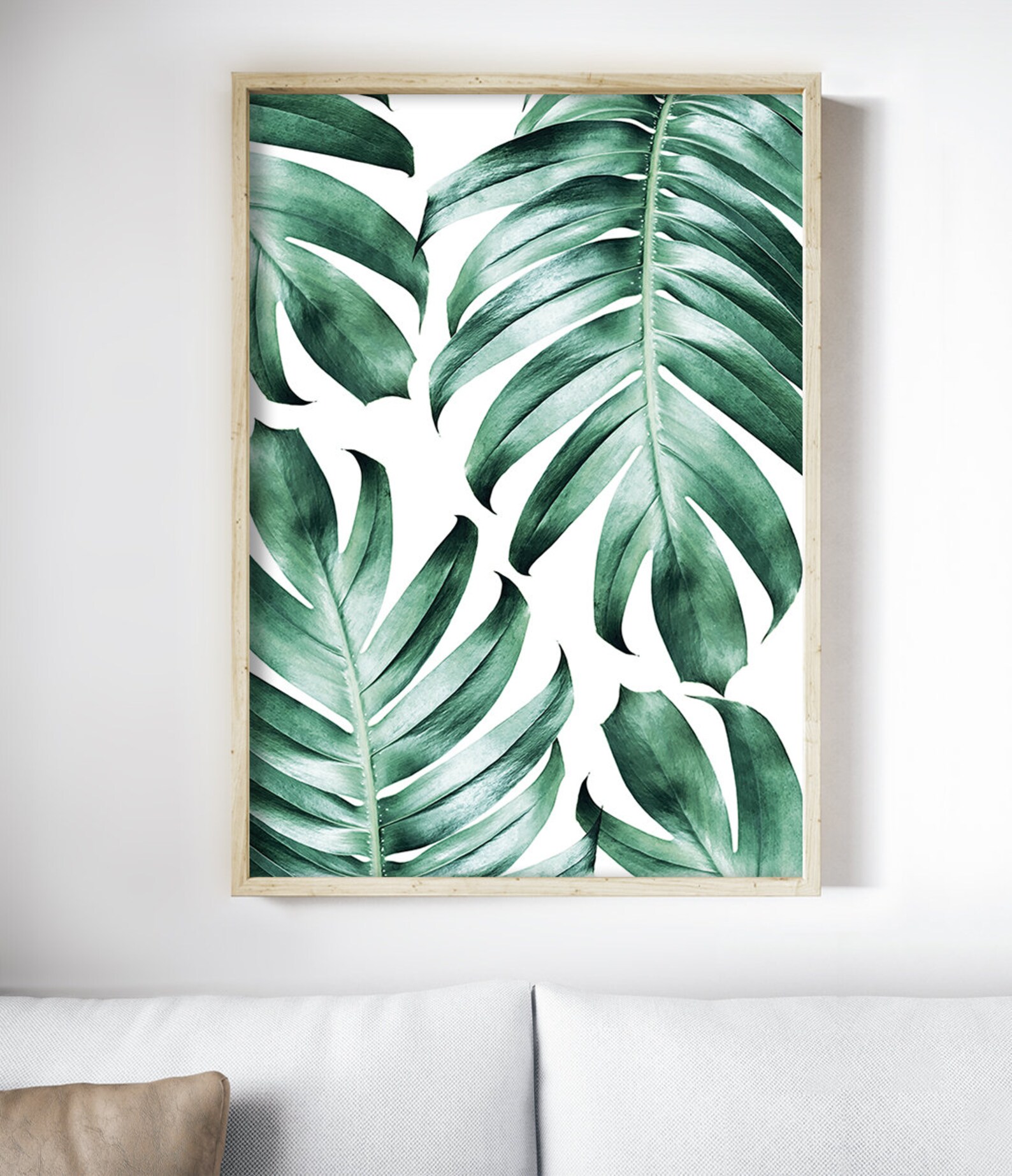 Monstera Print Monstera Leaf Wall Art Tropical Leaf Print | Etsy