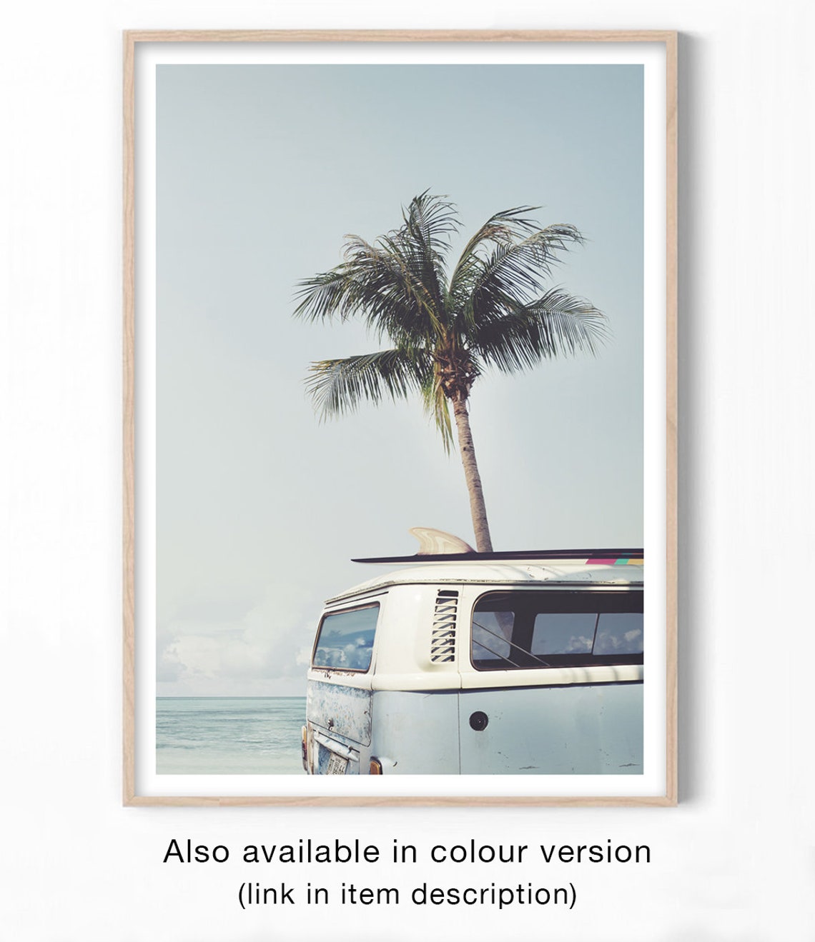 Surf Art, Vintage Beach Print, Combi Van Wall Art, Beach Art, Kombi ...