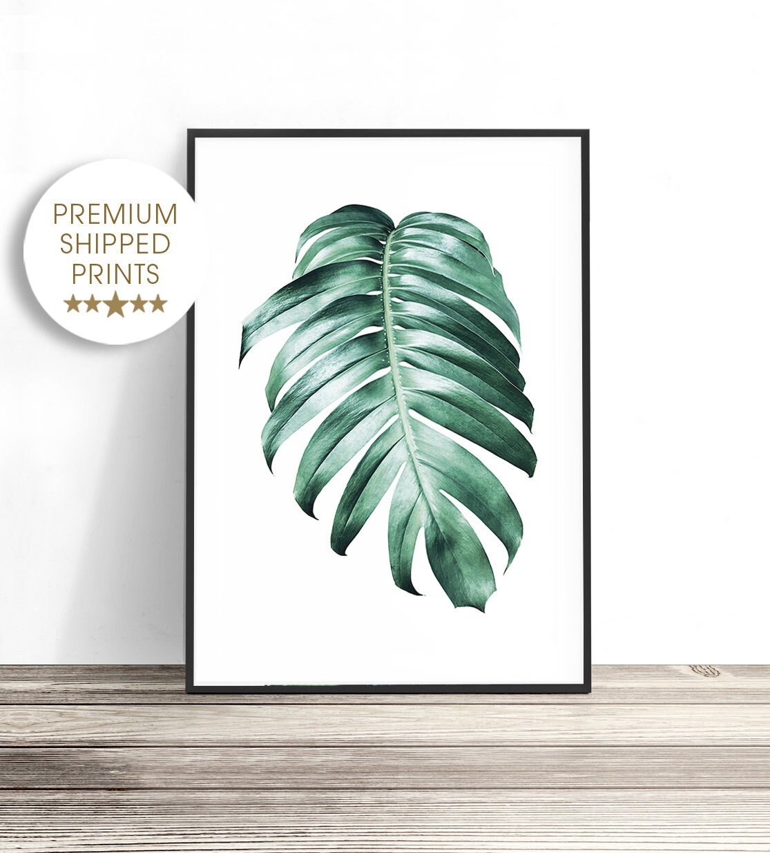 Monstera Print Monstera Leaf Wall Art Green Tropical Leaf - Etsy
