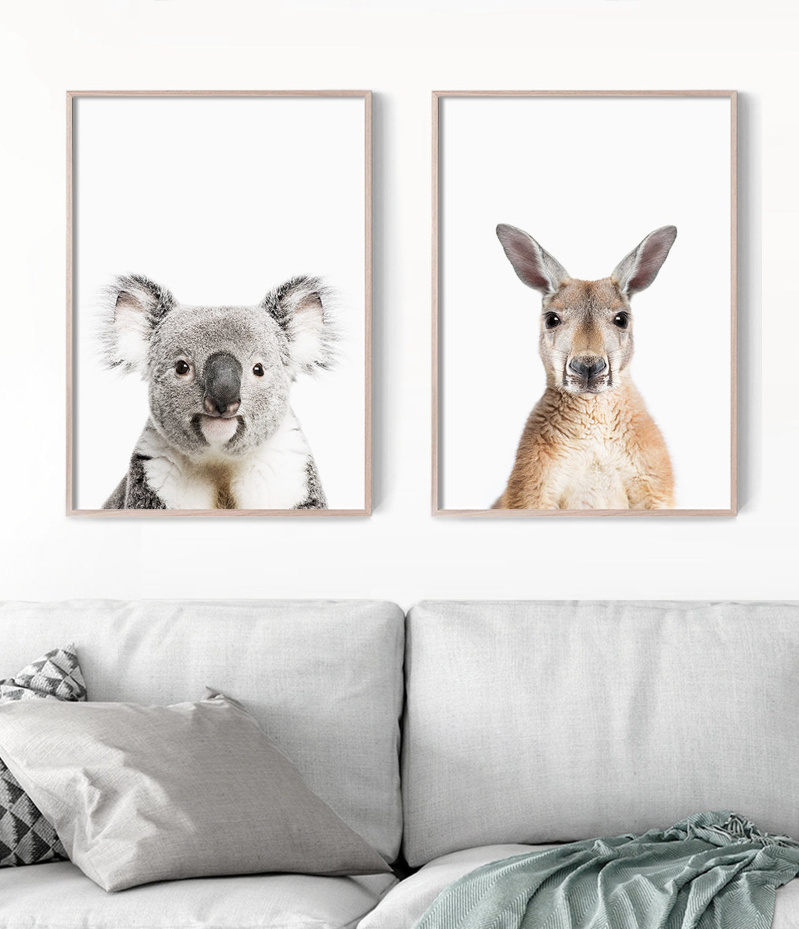 Kangaroo Print Native Australian Animal Art Australian | Etsy