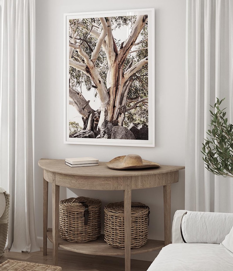 Gum Tree Print | Australian Landscape Art Poster | Aussie Native Bush ...