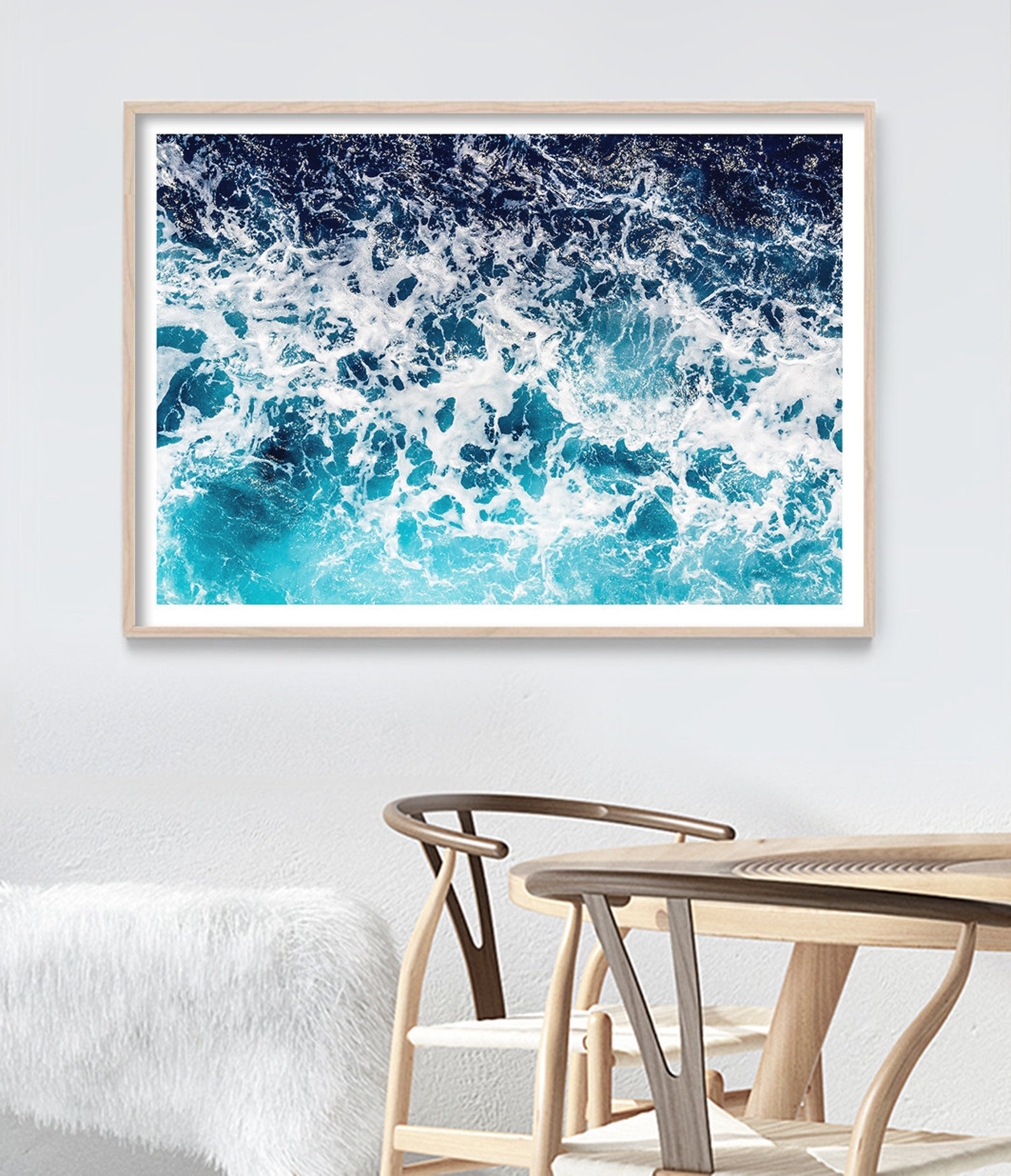 Aerial Ocean Wall Art, Wave Print, Surf Photography Print, Coastal Wall ...