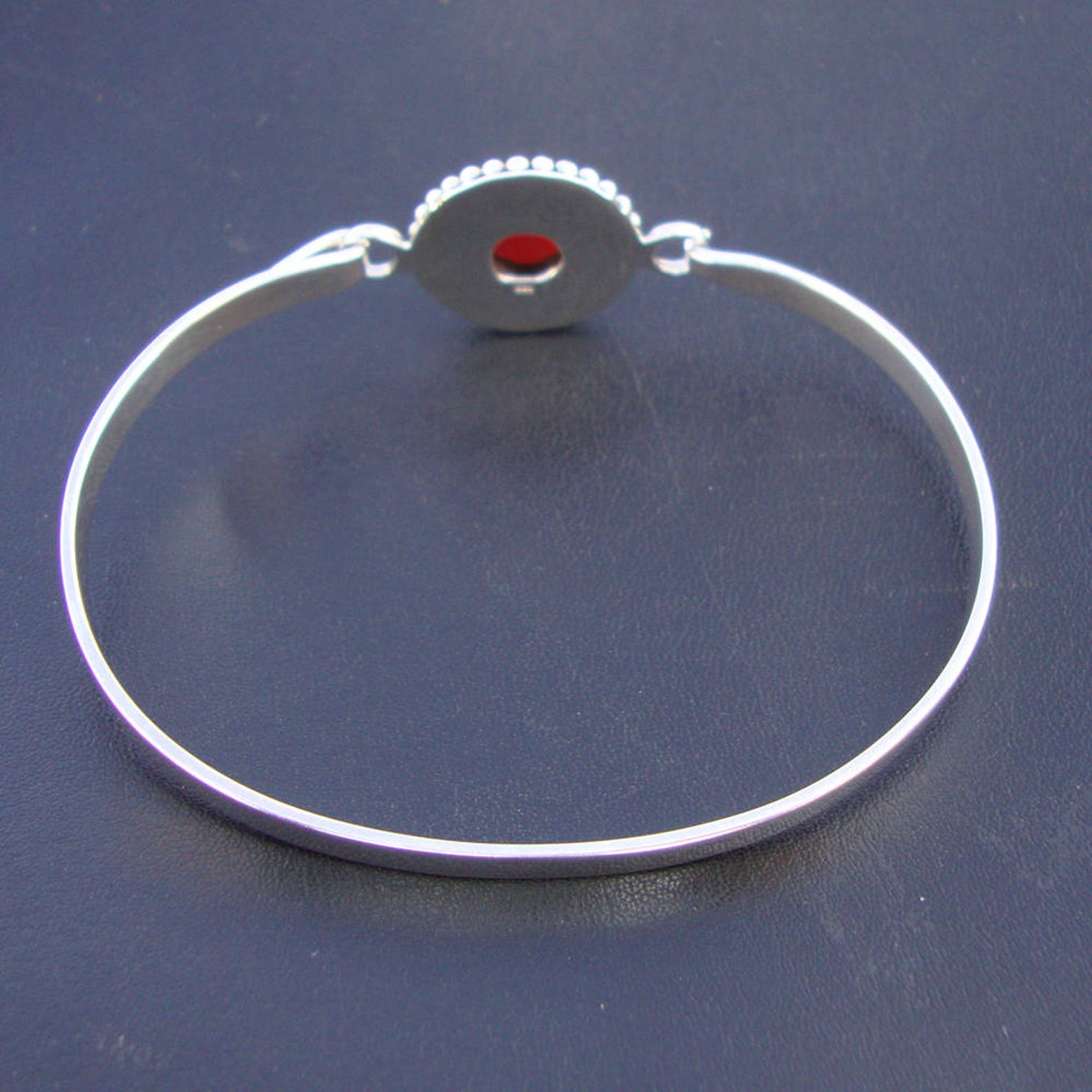 Bangle 925 Sterling Silver Handmade Round Carnelian Women - Etsy