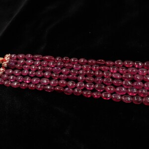 Natural ruby String red ruby String Handmade Necklace 3 three | Etsy