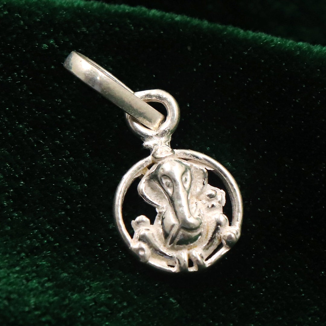 925 Pure Silver Ganesh Pendant, Beautiful Small Pendant for Gift ...