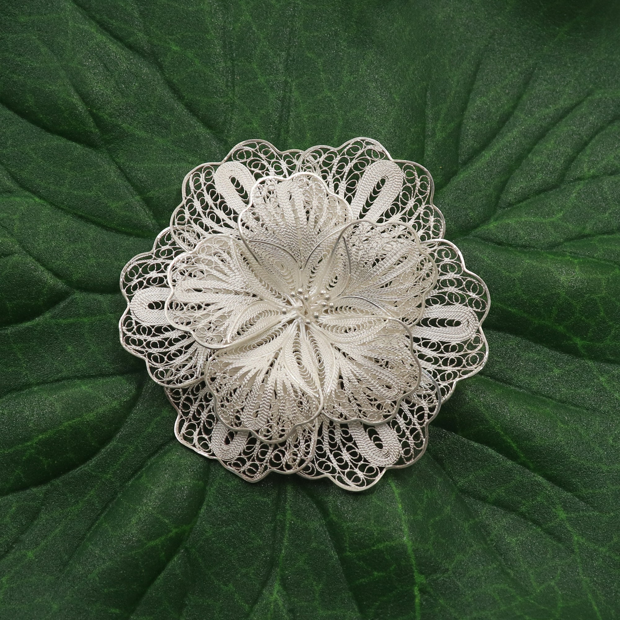 Flower Filigree 925 Sterling Silver Saree Pin Silver Brooch Wedding Jewellery Festive Wear INDIAN JEWELRY Etsy