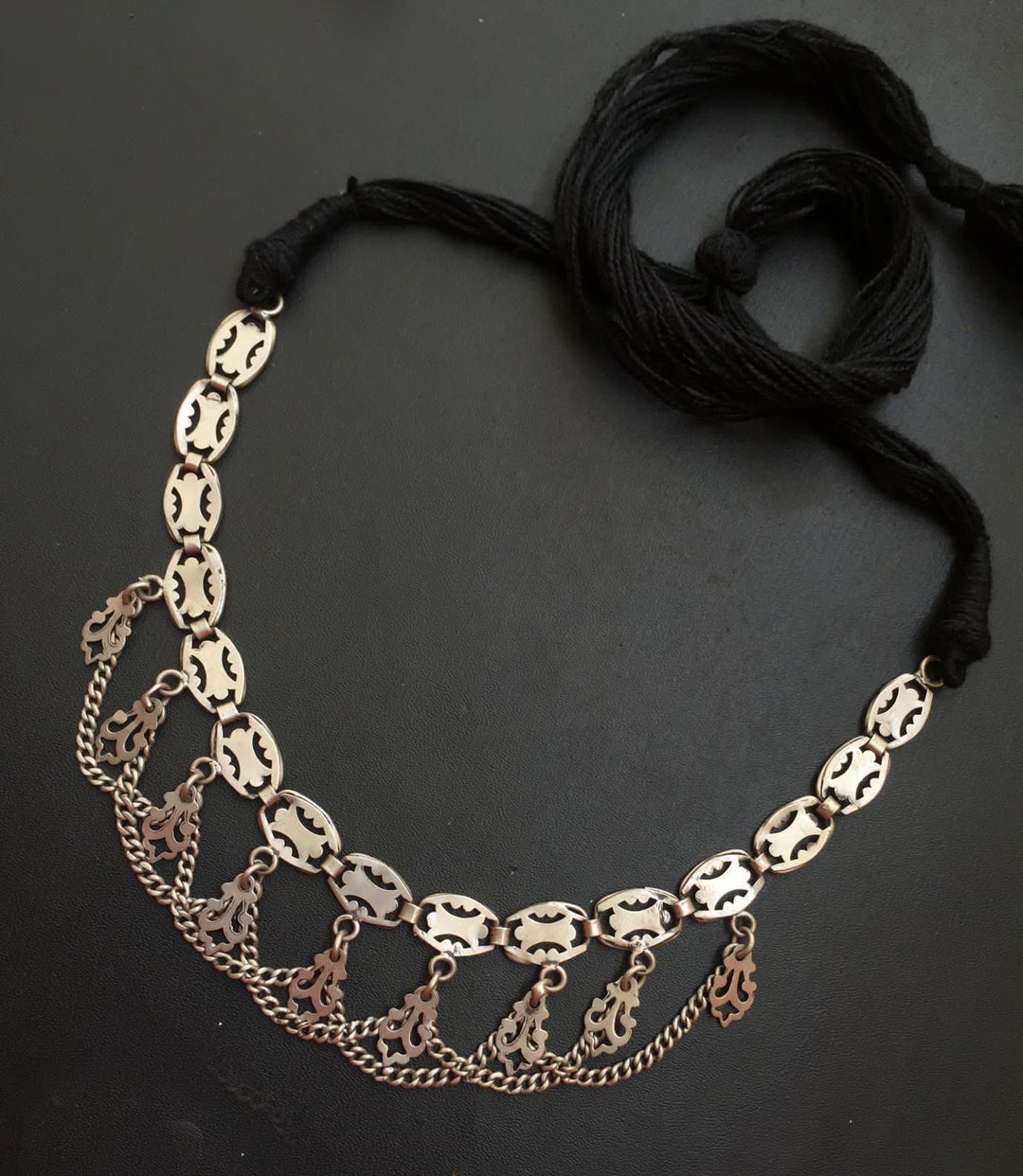 Unique Indian Silver Chain Handmade Necklace Bohemian Silver - Etsy