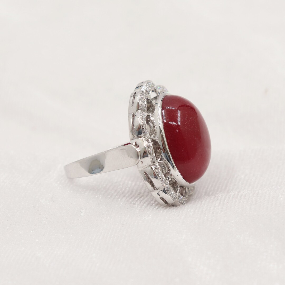 925 Sterling Silver Rings With Hydro Ruby Gemstone Ring, Handcraft ...