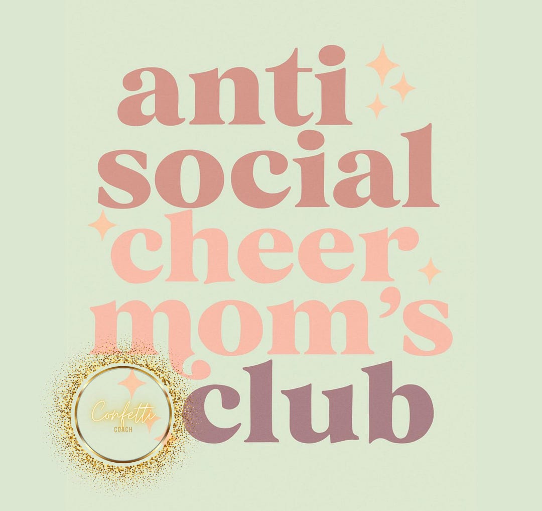 Anti Social Cheer Mom Club SVG PNG: Retro Design (digital Download) - Etsy